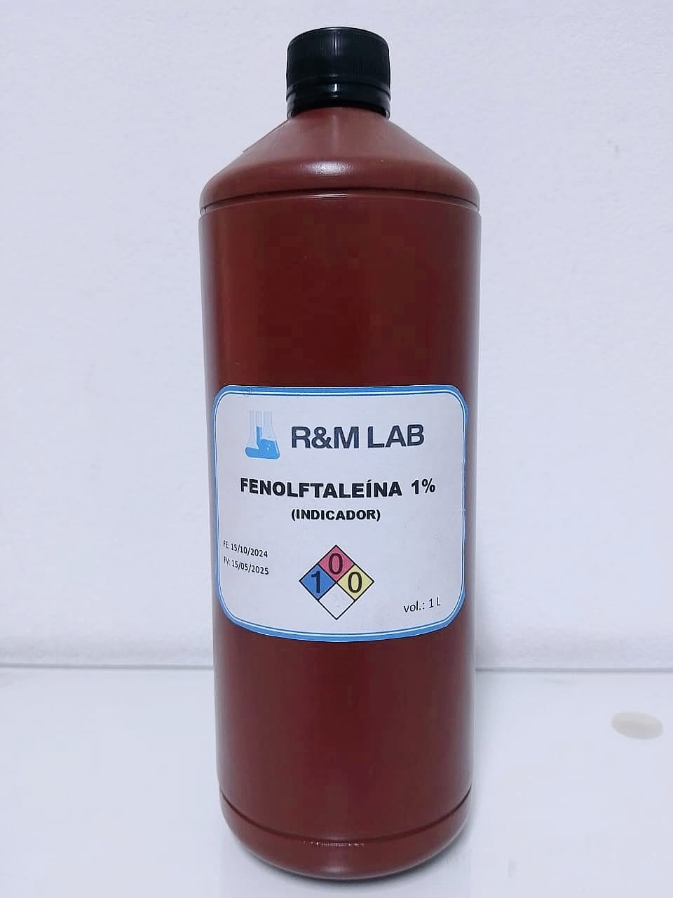 SOLUCIÓN DE FENOLTALEINA AL 1% X 1L – BATCH N° 0000630818 – MARCA R&M ...