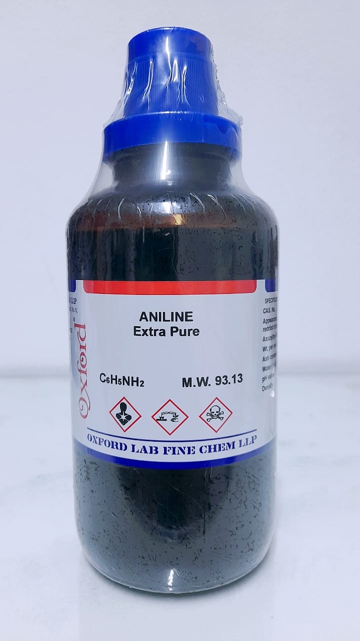 ANILINE 99% EXTRA PURE 500 ml – BATCH N° 9620– OXFORD LAB FINE – RYM LAB