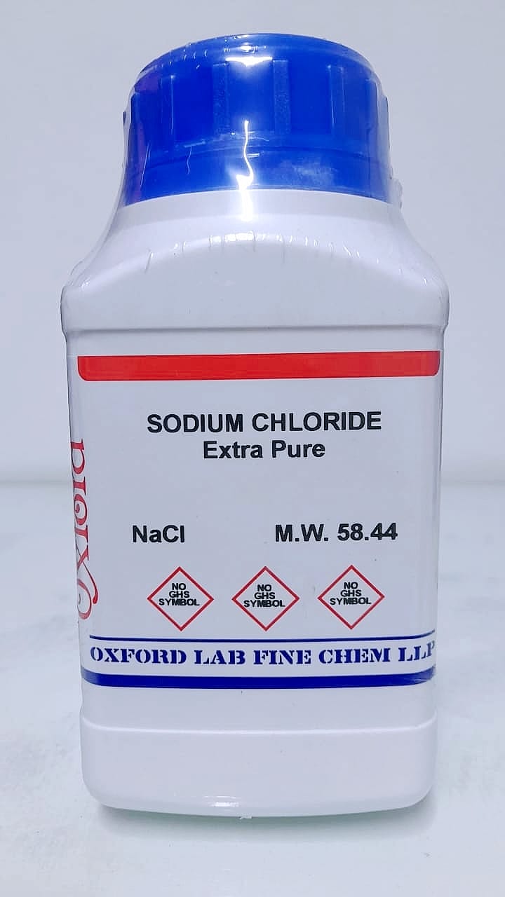 SODIUM CHLORIDE 99.5% EXTRA PURE 500 gr -BATCH N° 24370– OXFORD LAB ...