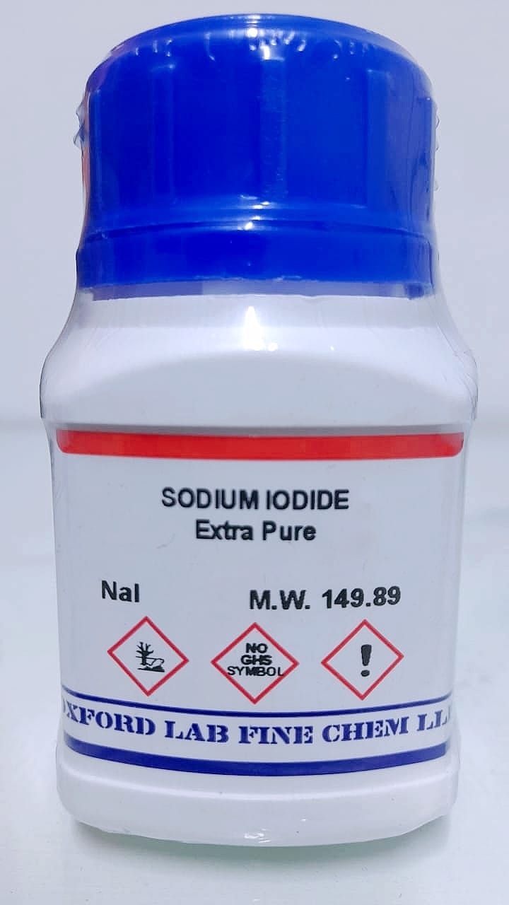 SODIUM IODIDE 99% EXTRA PURE 100 gr – BATCH N° 24625 – OXFORD LAB FINE ...